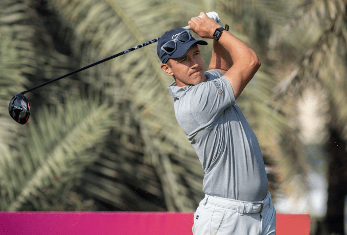 Damien Scott proudly flying the Irish flag at Al Hamra in Ras Al ...
